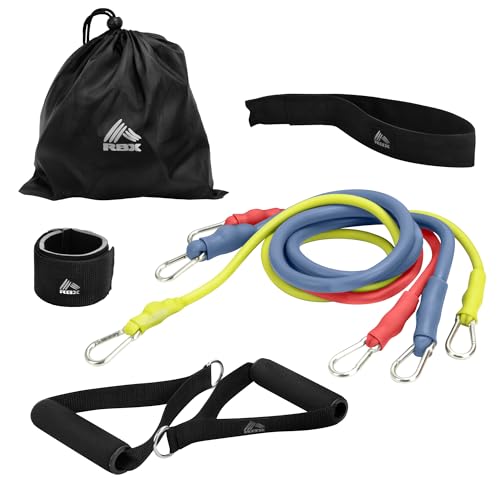RBX 6 Piece Home Gym Resistance Kit - Light, Medium, Heavy Resistance